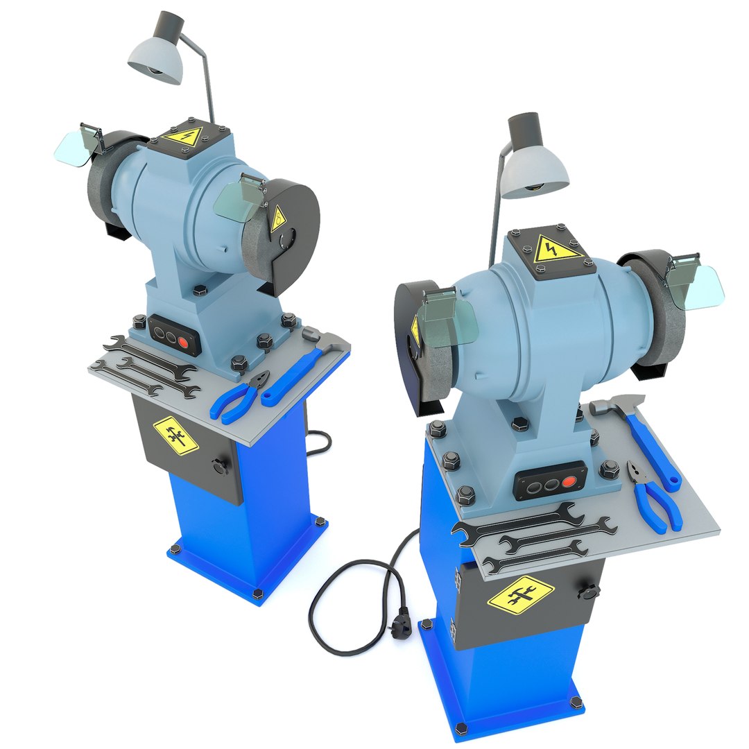 Industrial Machine Tool - Grinder Machine Rack-mounted 3D Model ...
