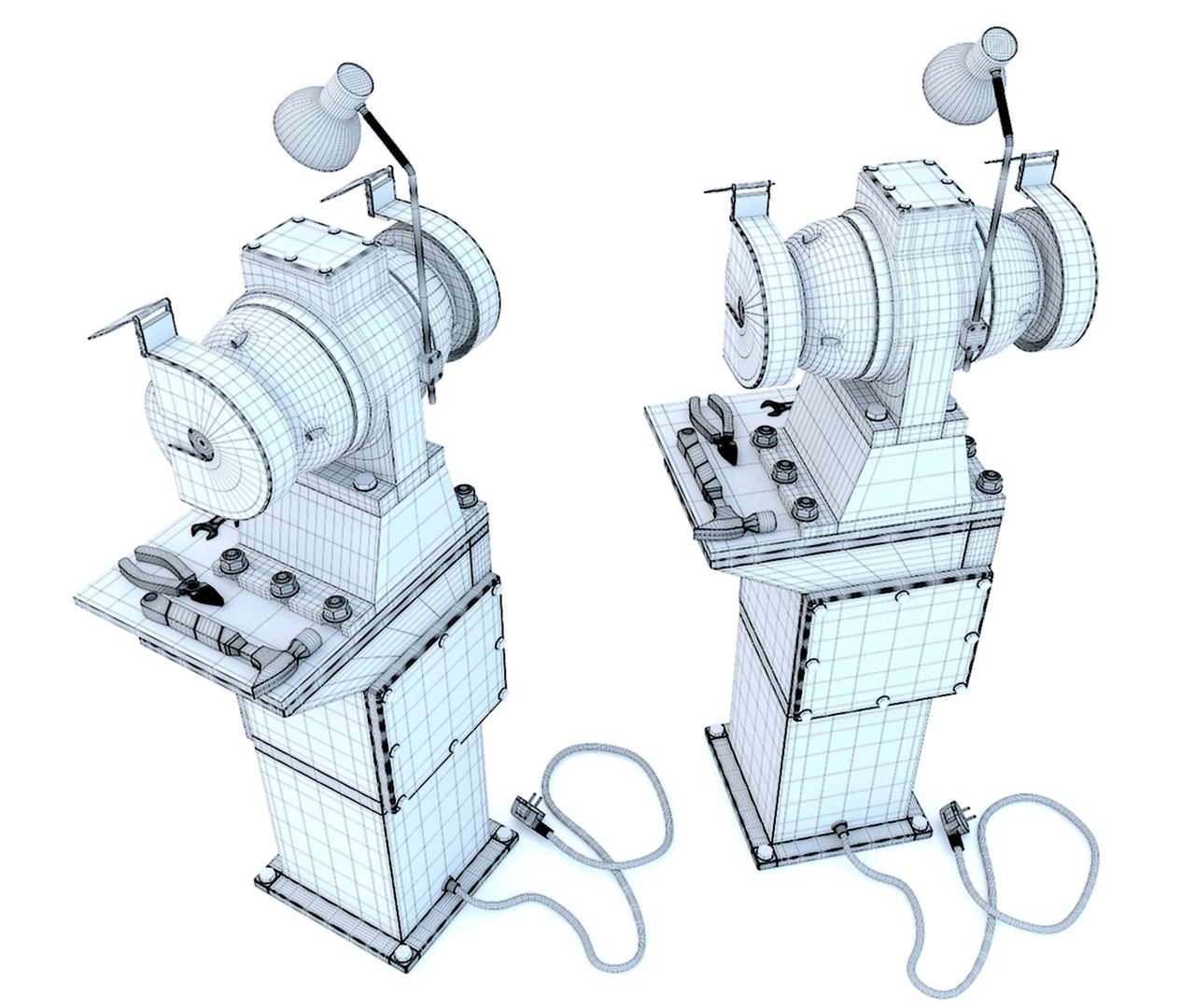 Industrial Machine Tool - Grinder Machine Rack-mounted 3D Model ...