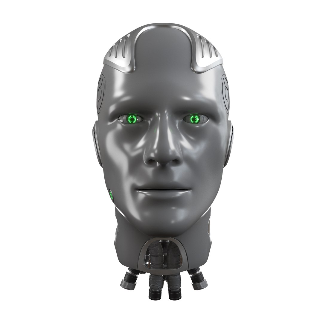 3D Female And Male Robot Heads Grey - TurboSquid 2239435