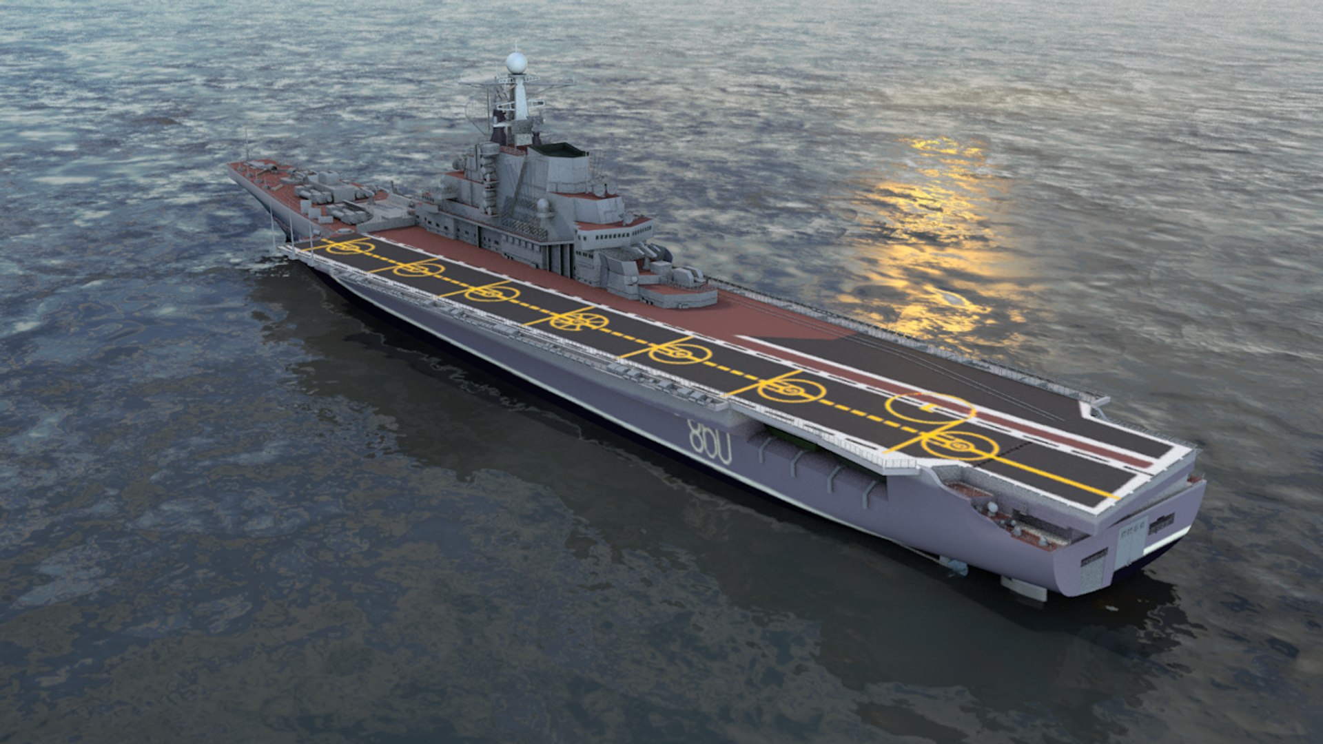 Kiev Russian Aircraft Carrier 3D Model - TurboSquid 1457405