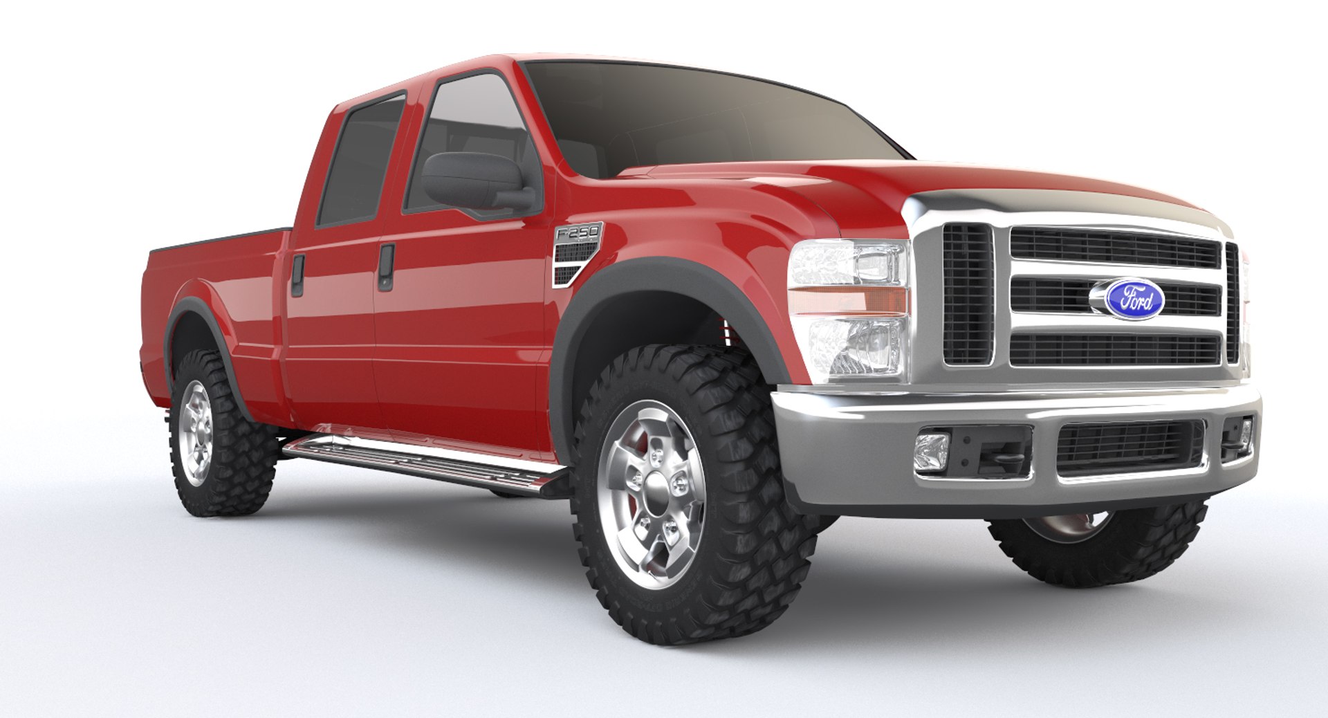 Pickup F-250 Crew Cab 3D Model - TurboSquid 1384461