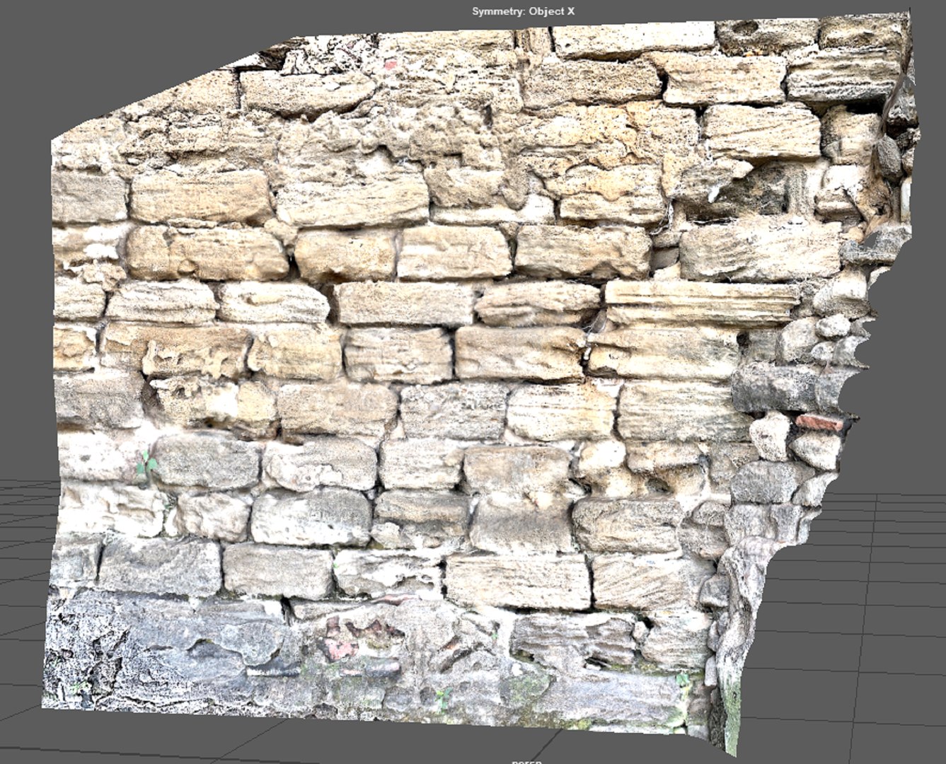 3D Ancient Broken Wall Of Castle - TurboSquid 1878159