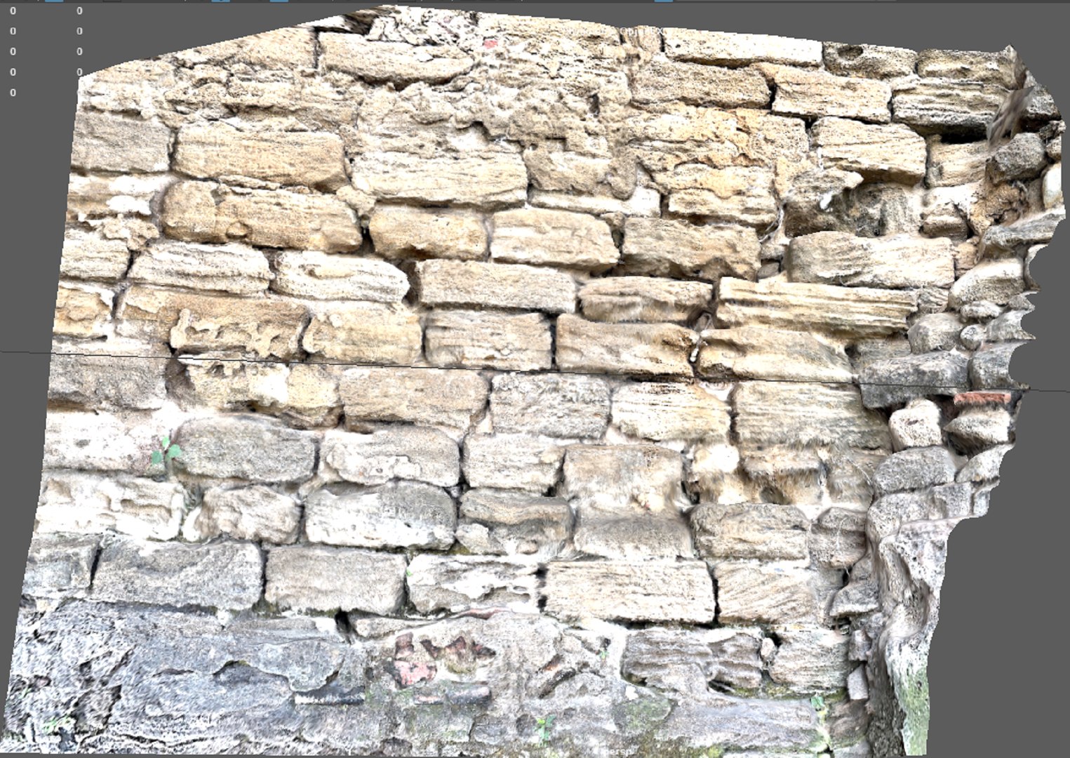 3D Ancient Broken Wall Of Castle - TurboSquid 1878159