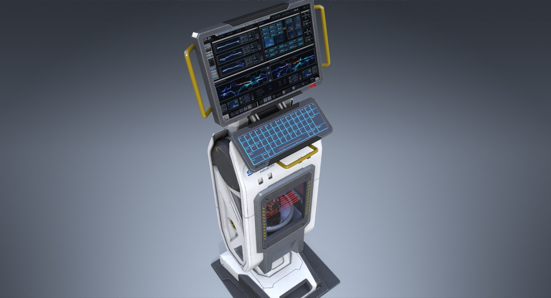 Sci-fi Analyzer Console Pbr 3D Model - TurboSquid 1399919