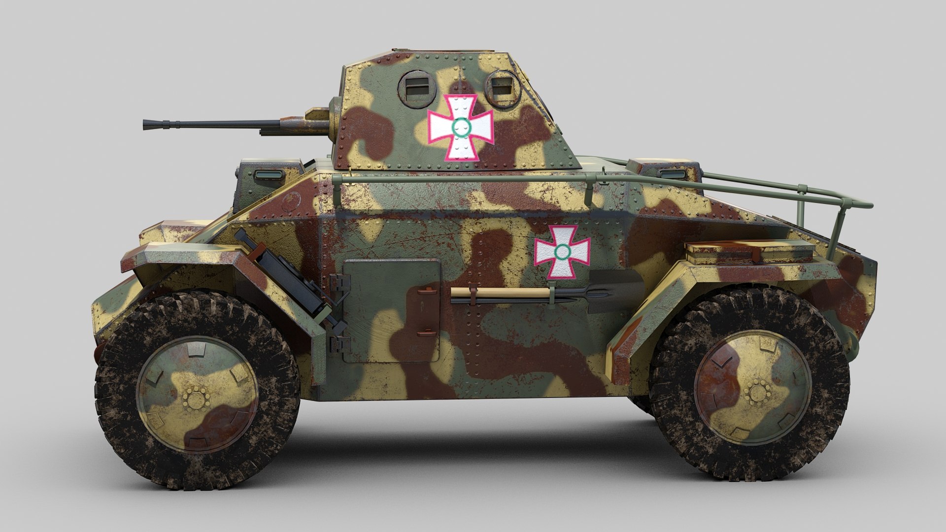 3D Model Ww2 Csaba 39m Armored Car - TurboSquid 1505244