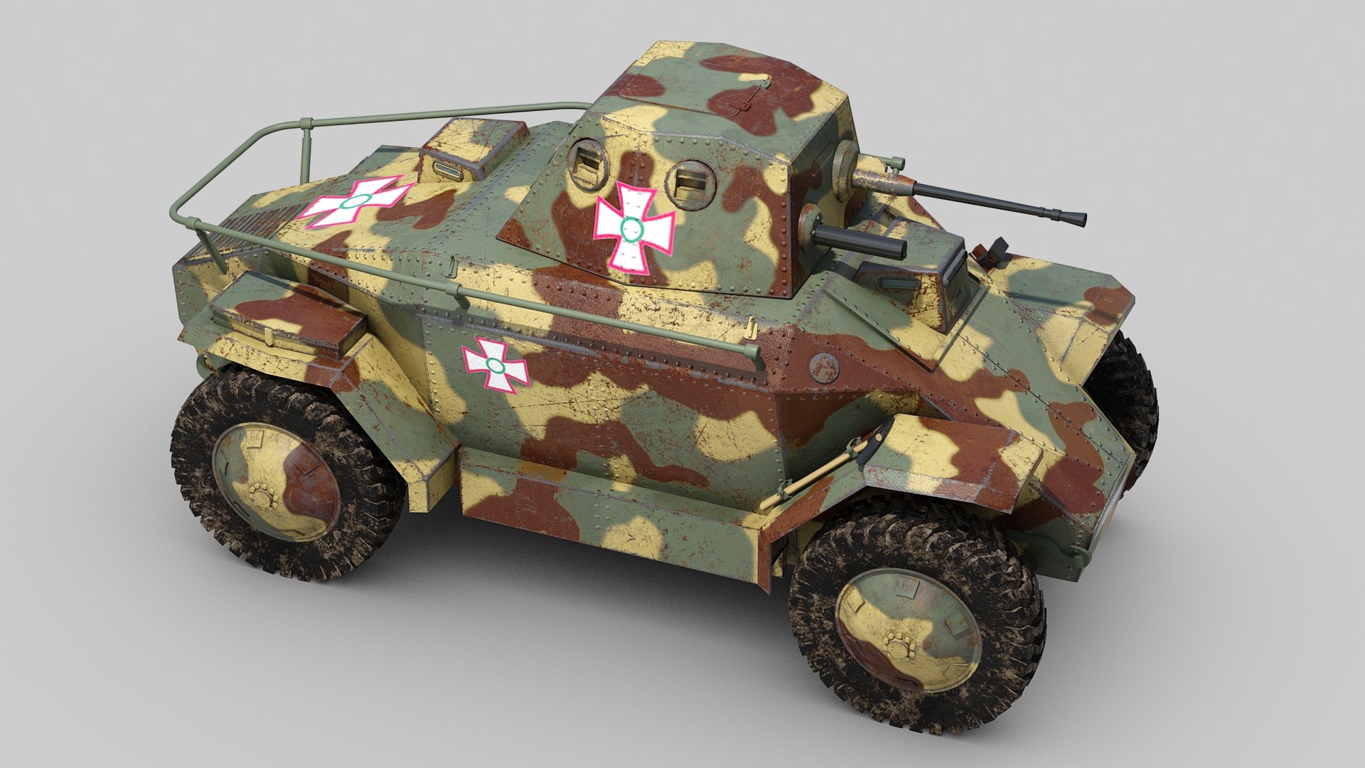 3D Model Ww2 Csaba 39m Armored Car - TurboSquid 1505244