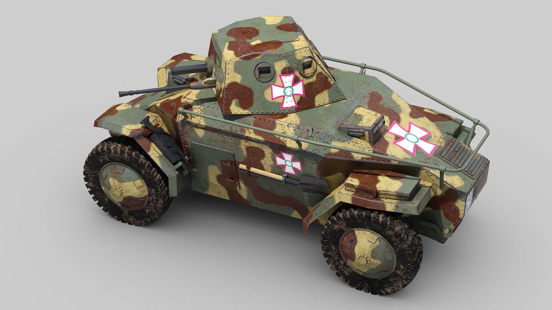 3D Model Ww2 Csaba 39m Armored Car - TurboSquid 1505244