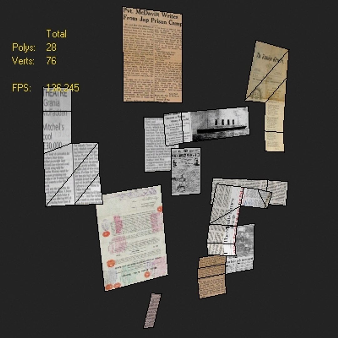 3d Newspaper Props Model