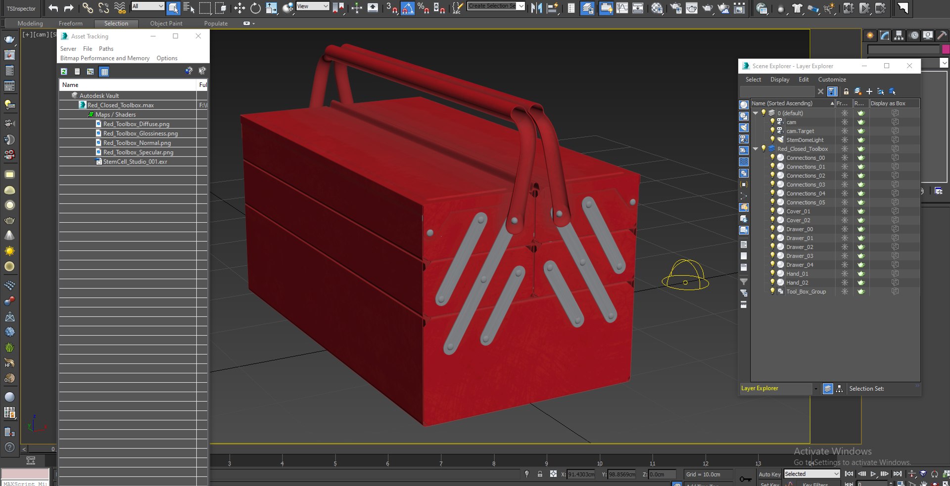 3D Detailed Red Toolbox Model - TurboSquid 2147542