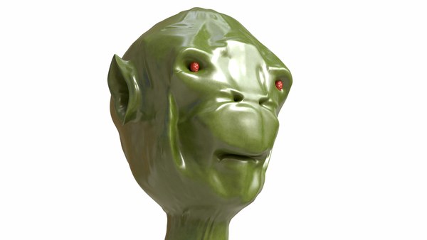 3D Alien head 3ds max model - TurboSquid 2014230