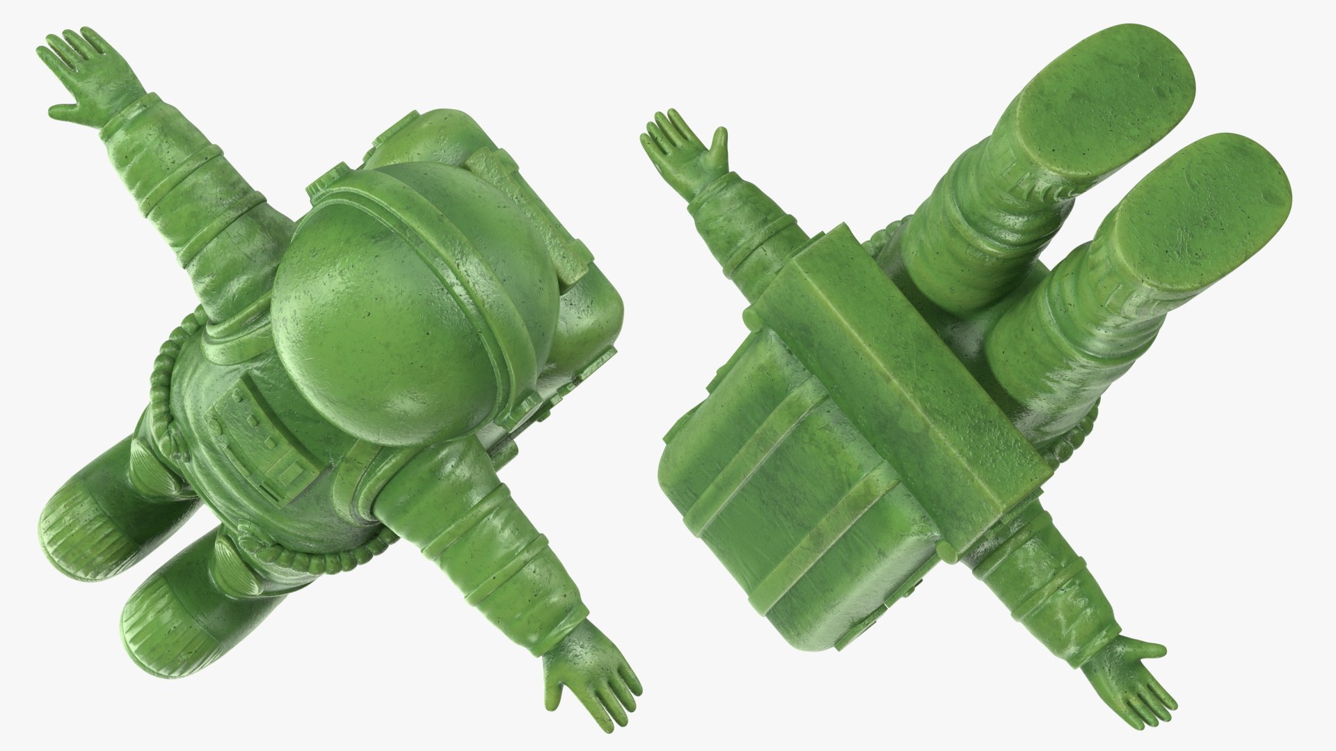 3D Astronaut Toy Character Green T-pose - TurboSquid 1908633