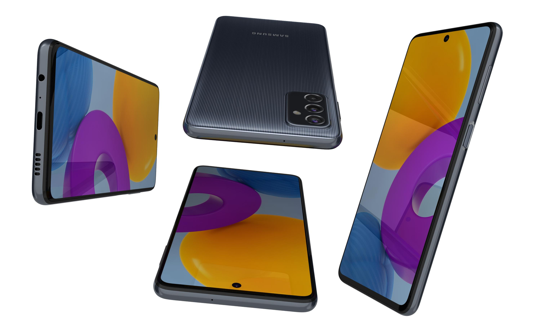 Samsung Galaxy M52 Black 3D model - TurboSquid 1790598