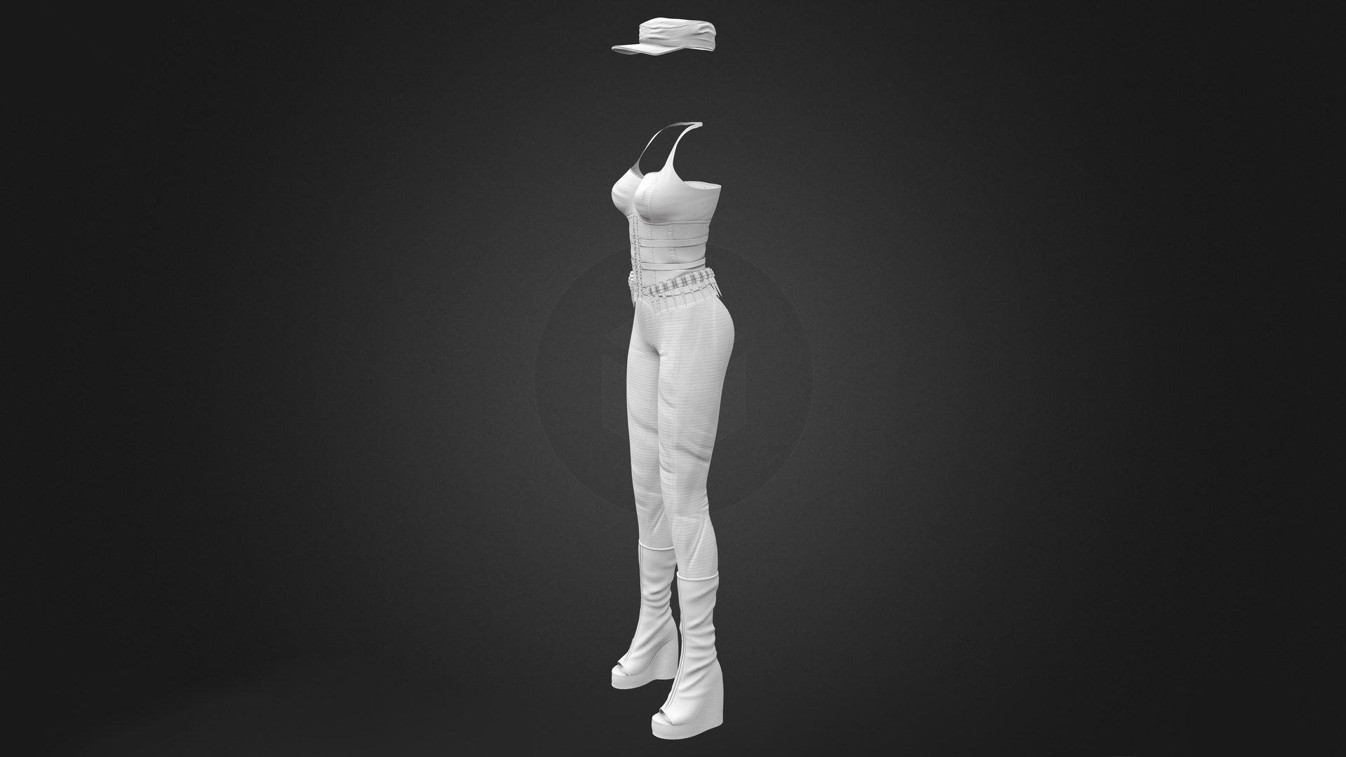 Women Camouflage Full Military Soldier Outfit 3D Model - TurboSquid 1948217