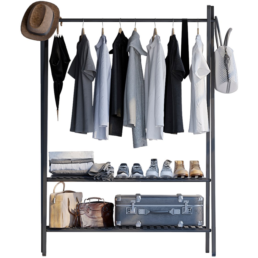 Clothes rack men s 3D model - TurboSquid 1445479