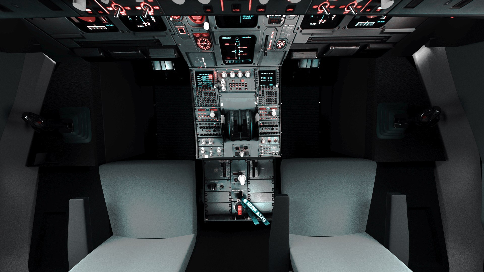 3D A320 Airplane Cockpit Model - TurboSquid 1357125