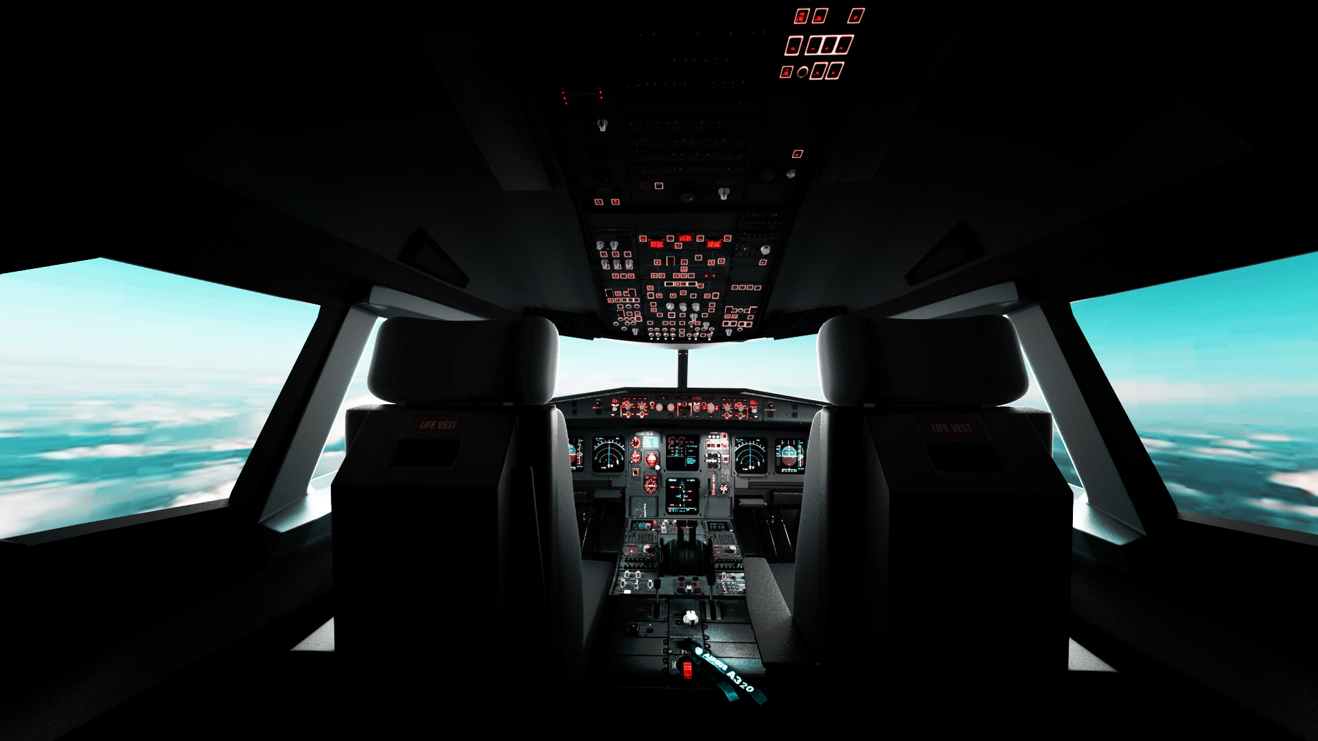 3D A320 Airplane Cockpit Model - TurboSquid 1357125