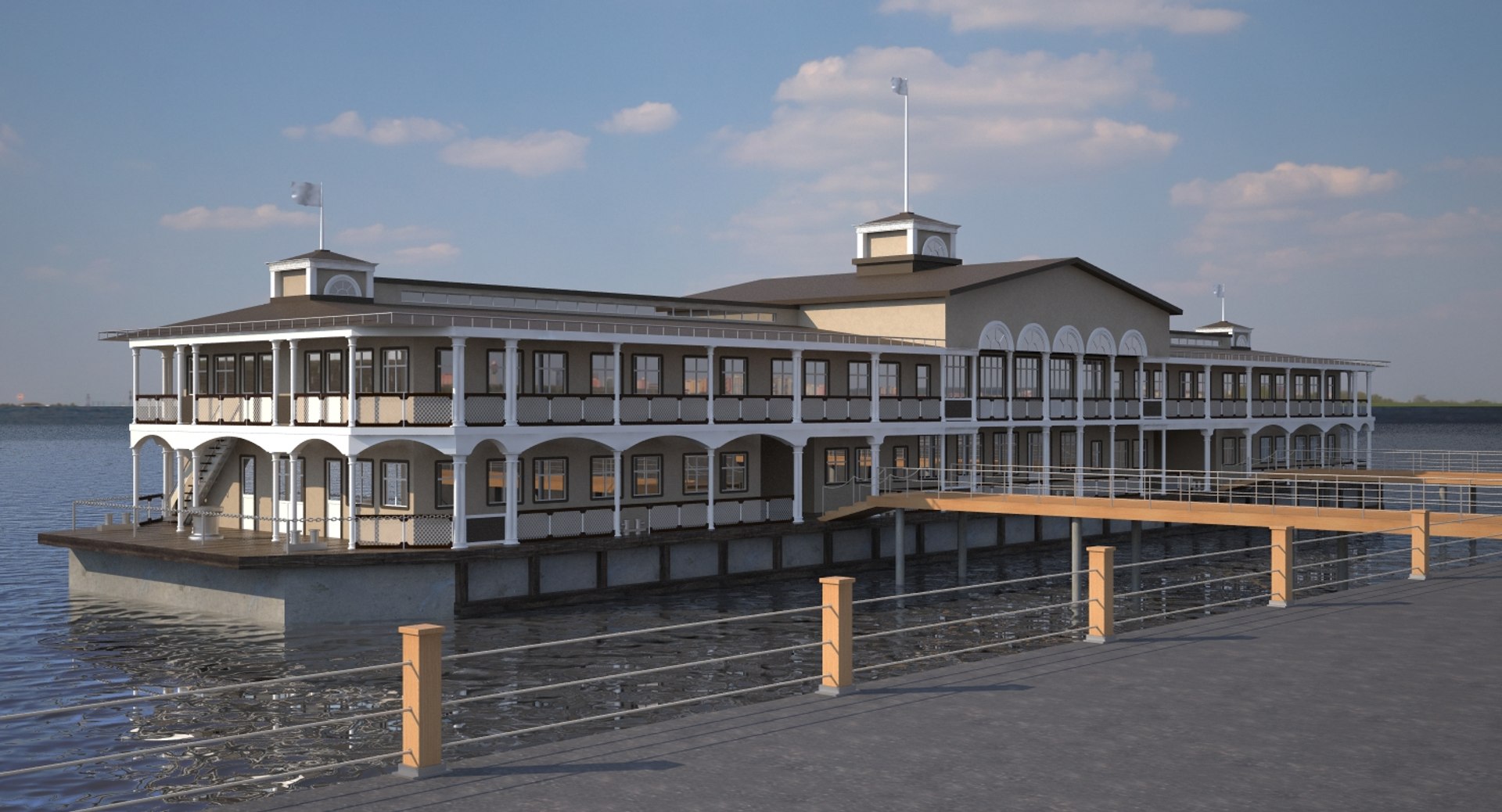 3d Landing Stage Model