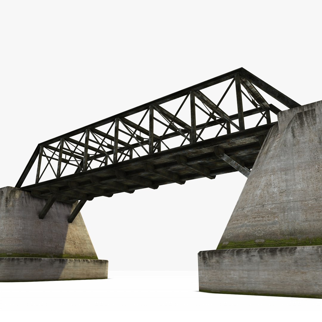 3d Bridge Steelbridge Concrete
