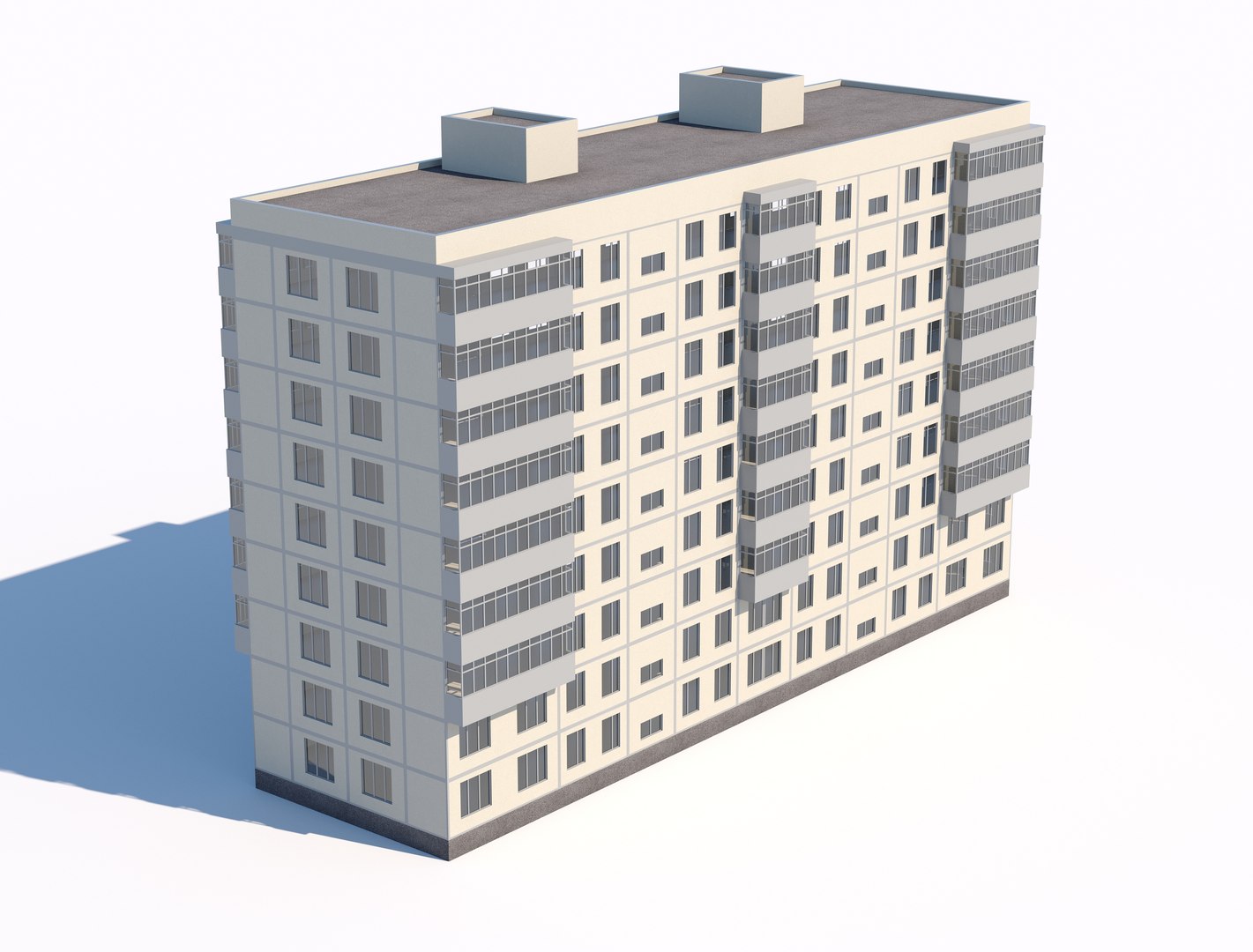 Apartment Mid-poly Building 3D Model - TurboSquid 1851695
