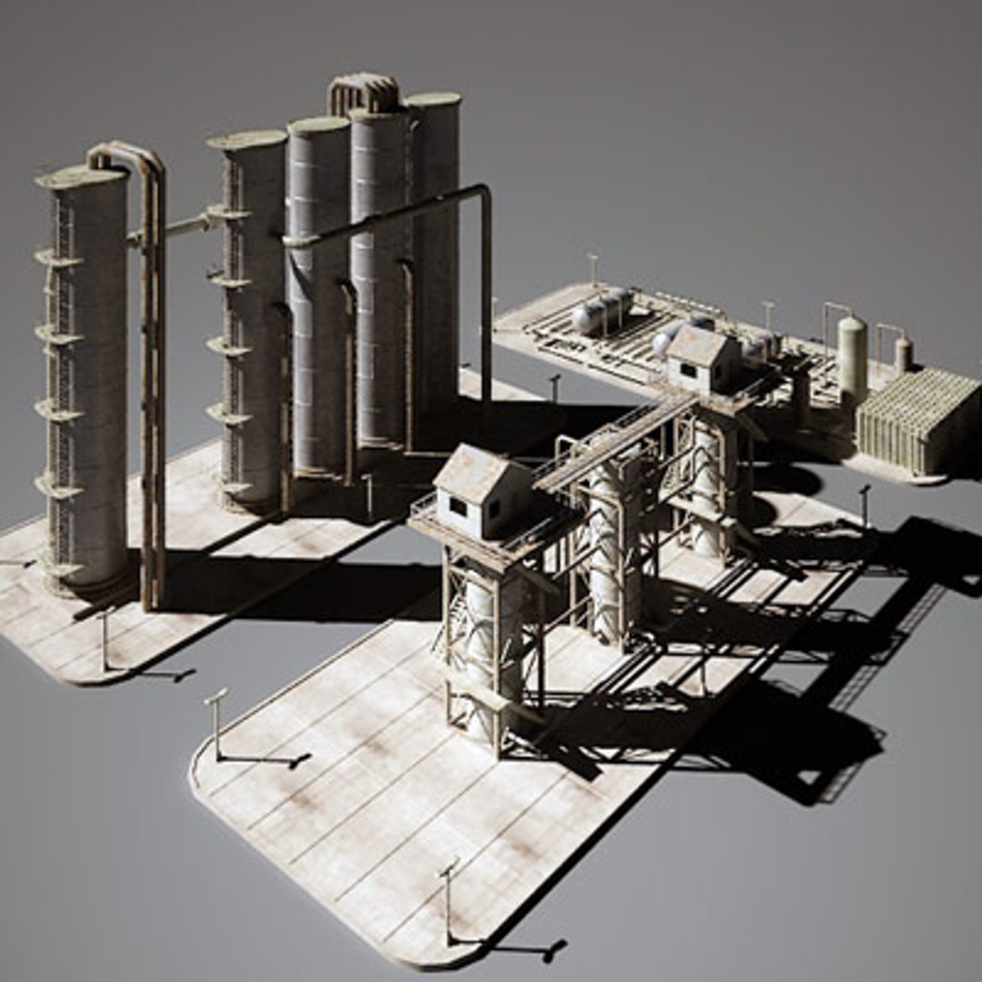 3d model industry refinery construction