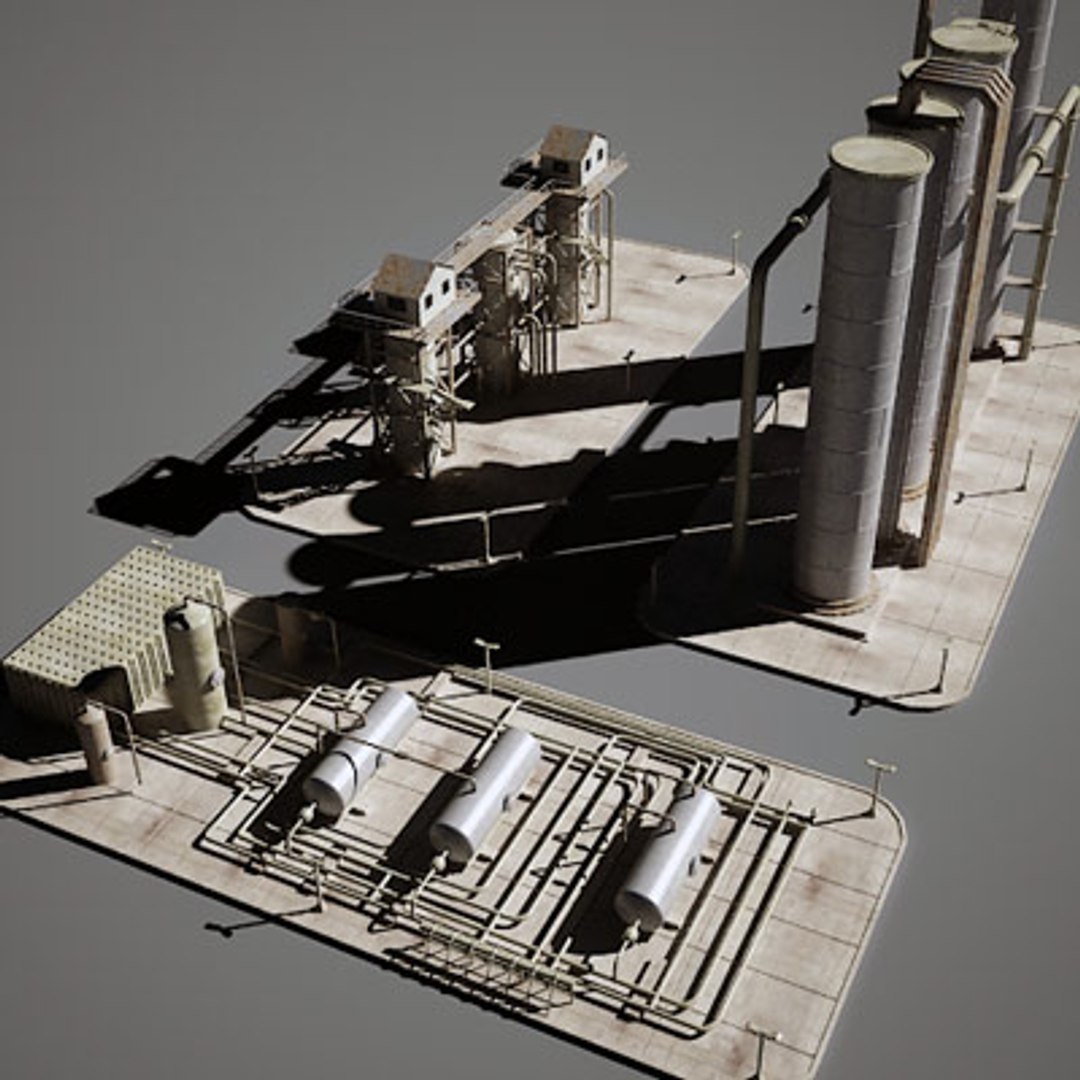 3d model industry refinery construction