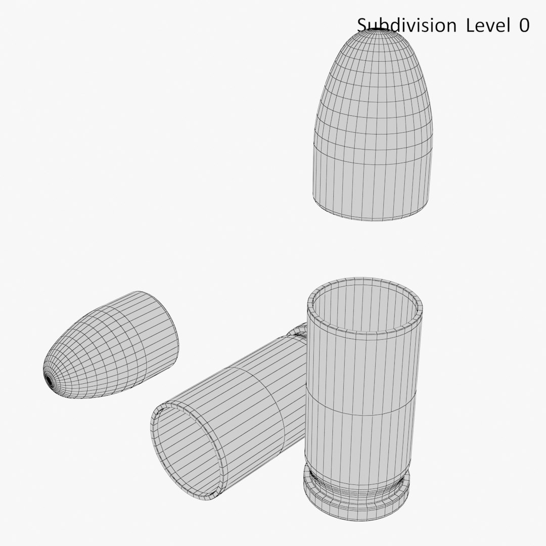 Realistic 9x19 Parabellum 02 3D Model - TurboSquid 1256152