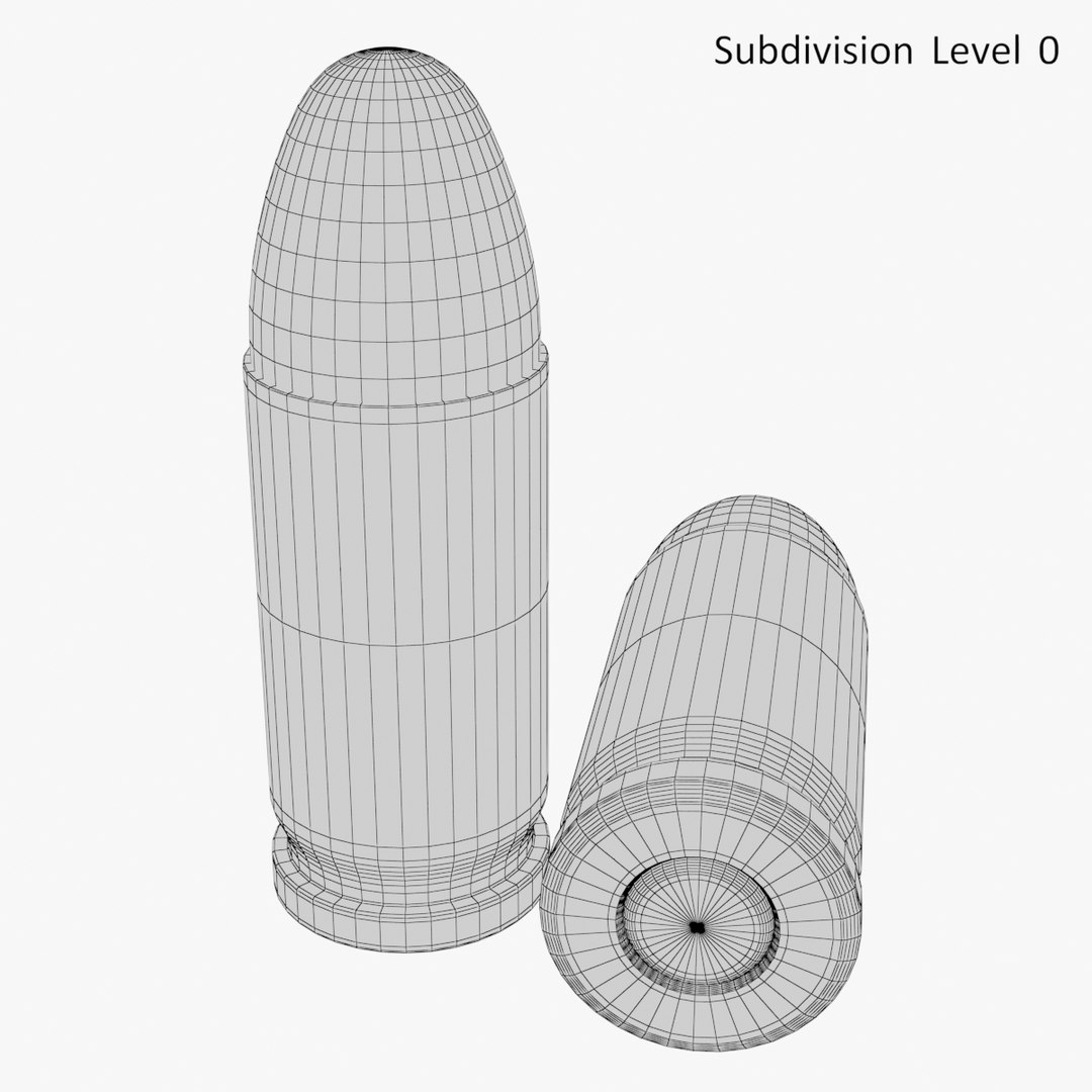 Realistic 9x19 Parabellum 02 3D Model - TurboSquid 1256152
