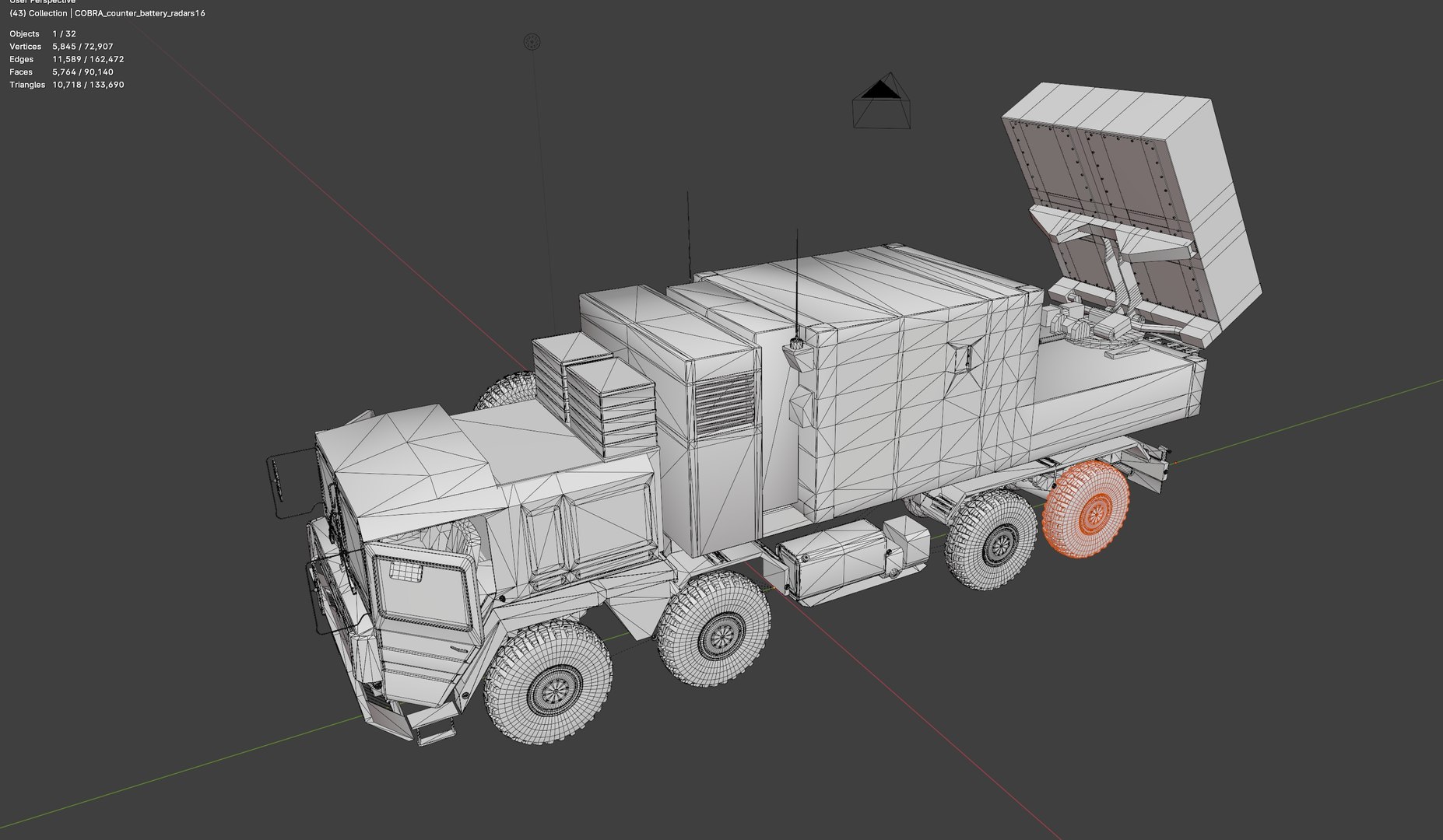 3D COBRA Counter-Battery Radar - TurboSquid 2414724