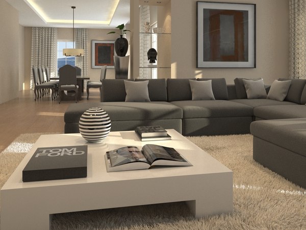 interior livingroom 3d model