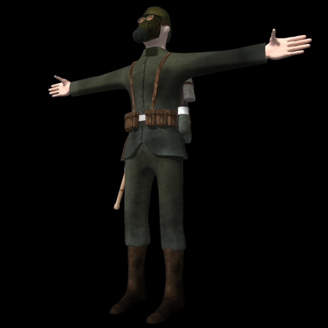3d Model Ww1 German Soldier