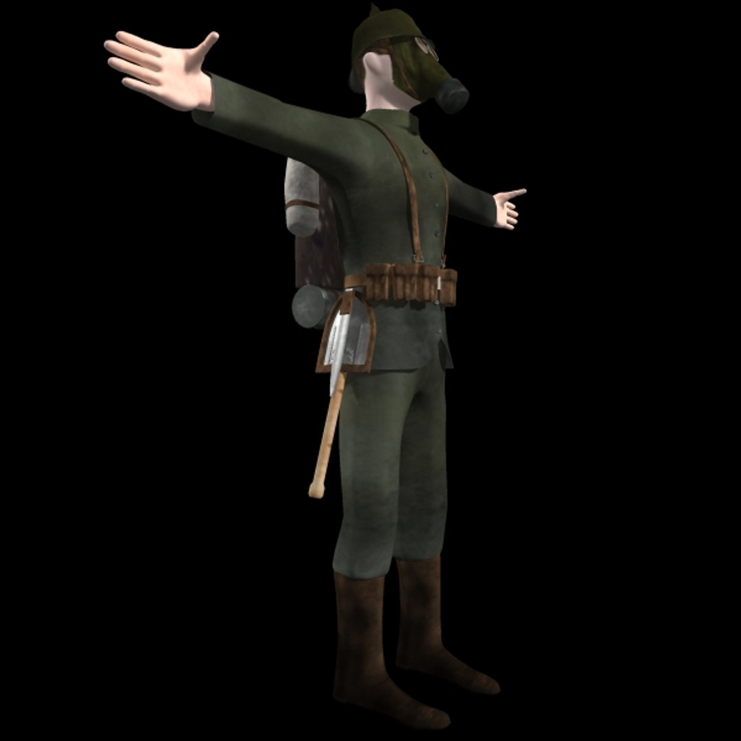 3d Model Ww1 German Soldier