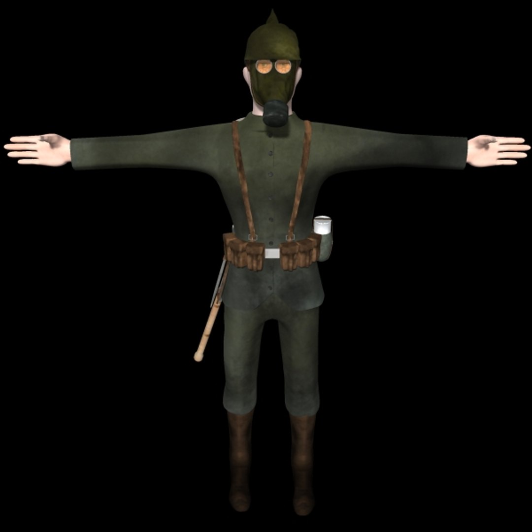 3d Model Ww1 German Soldier