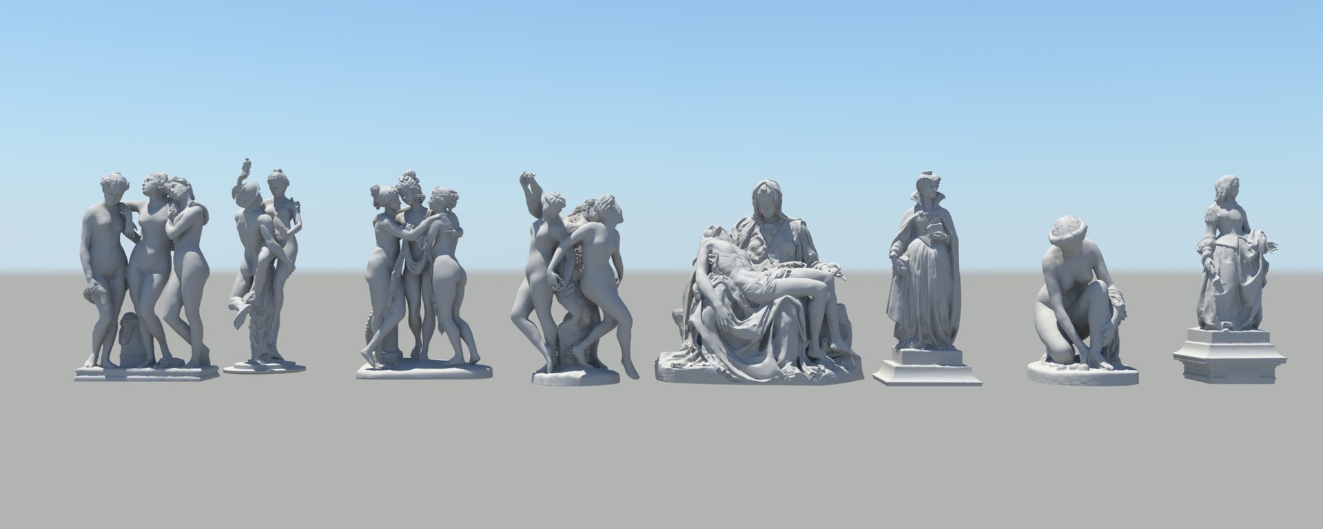 3d Model Roman Figure Colection 02