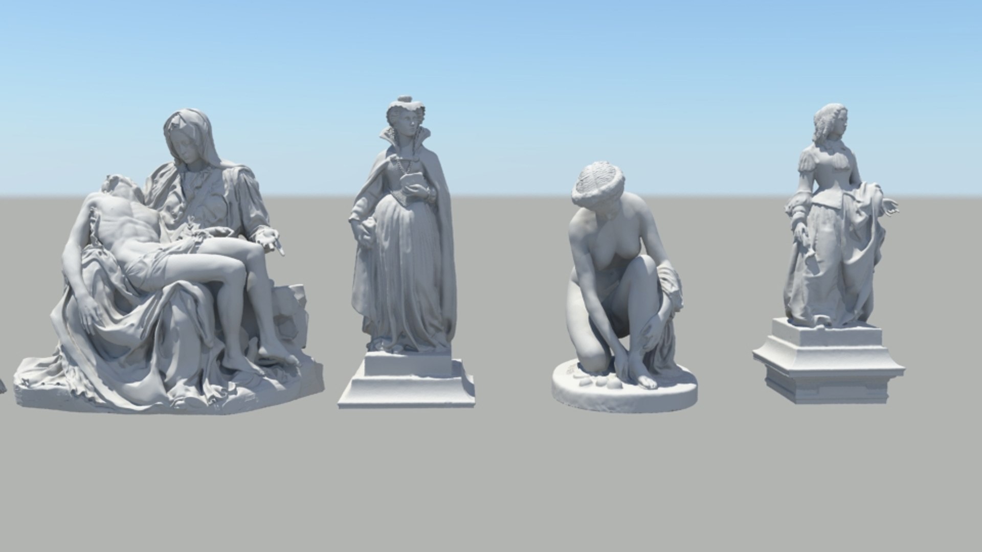 3d Model Roman Figure Colection 02