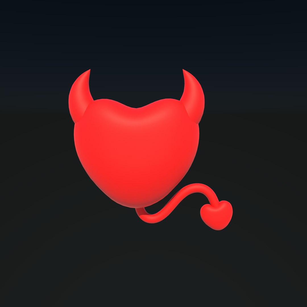 Devil Heart Icon 3D Model 3D Model - TurboSquid 2336808