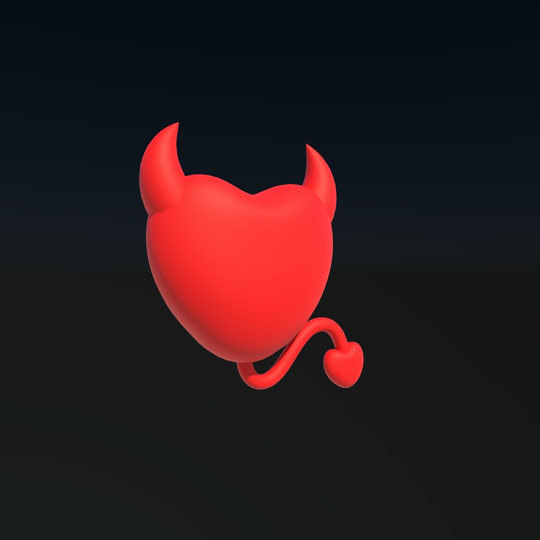 Devil Heart Icon 3D Model 3D Model - TurboSquid 2336808