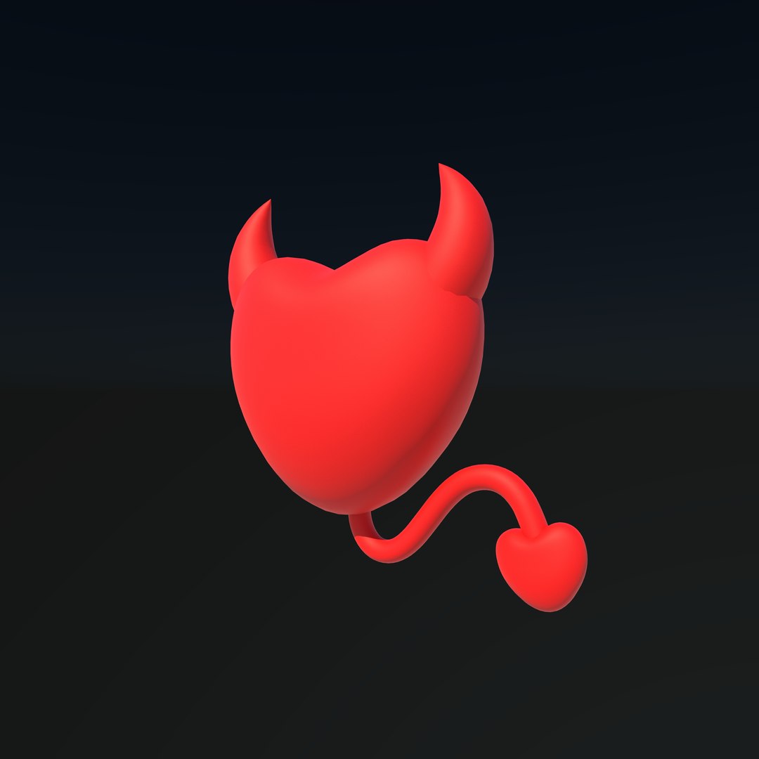 Devil Heart Icon 3D Model 3D Model - TurboSquid 2336808