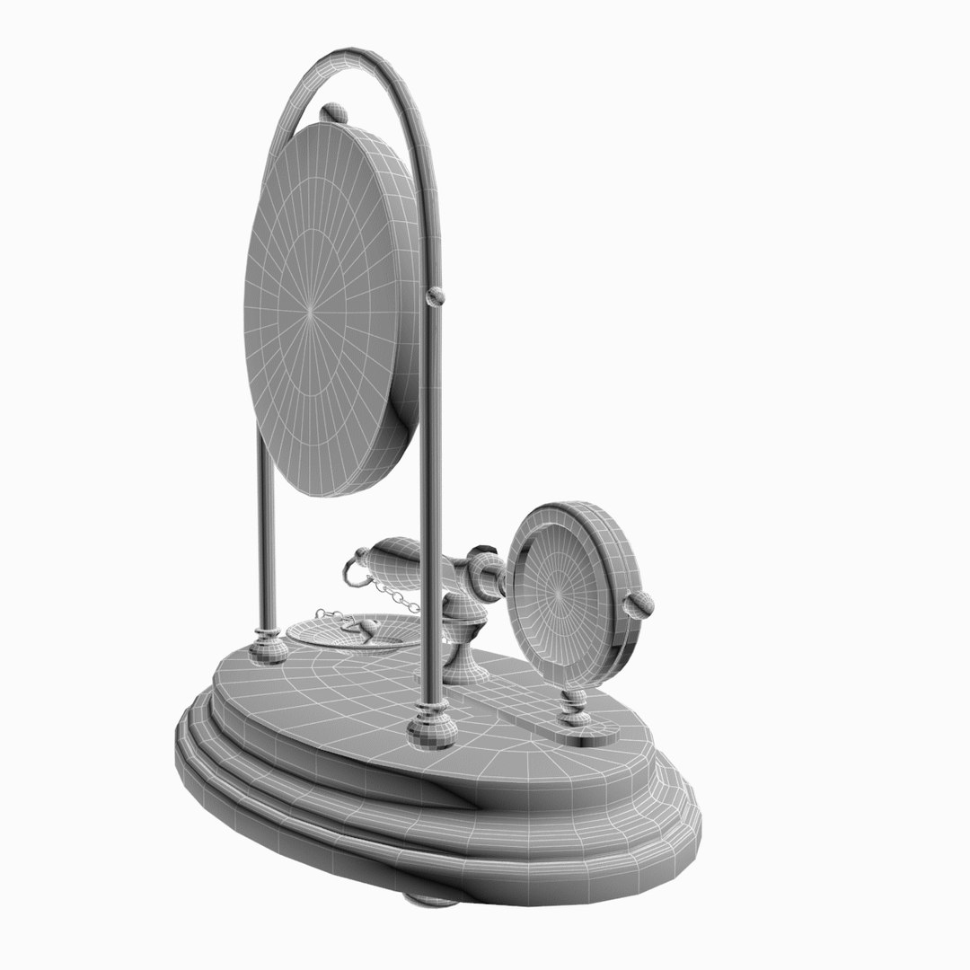 Vintage Desk Clock 3D Model - TurboSquid 1667212