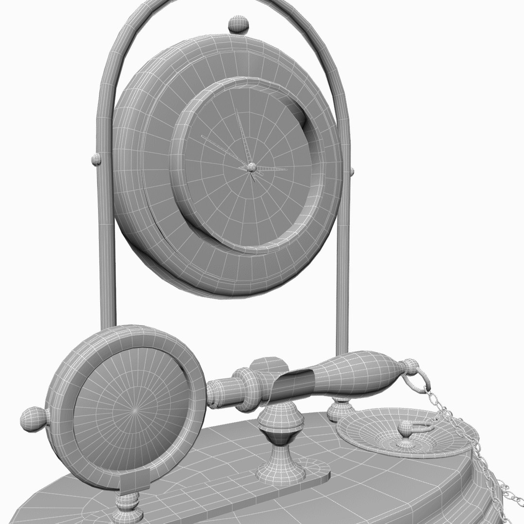 Vintage Desk Clock 3D Model - TurboSquid 1667212