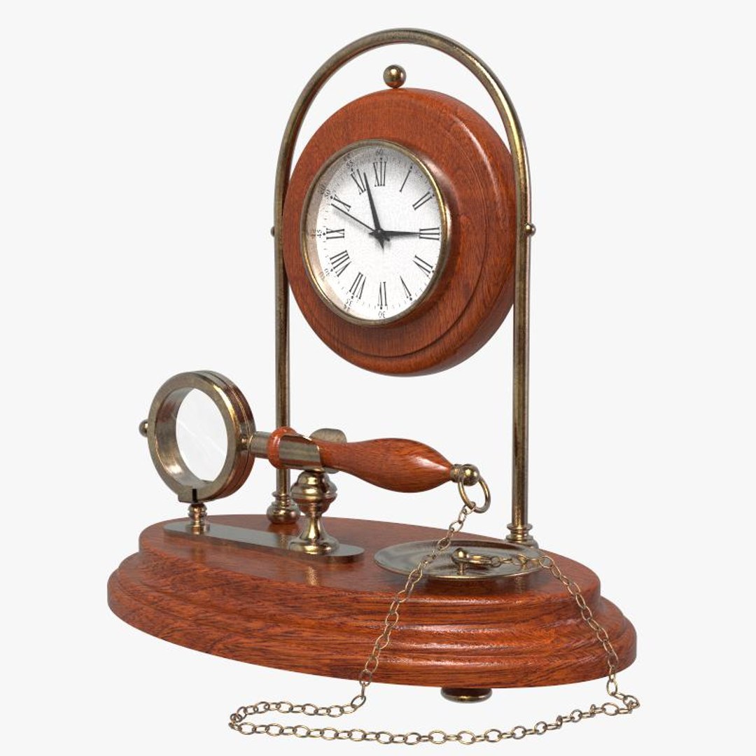 Vintage Desk Clock 3D Model - TurboSquid 1667212