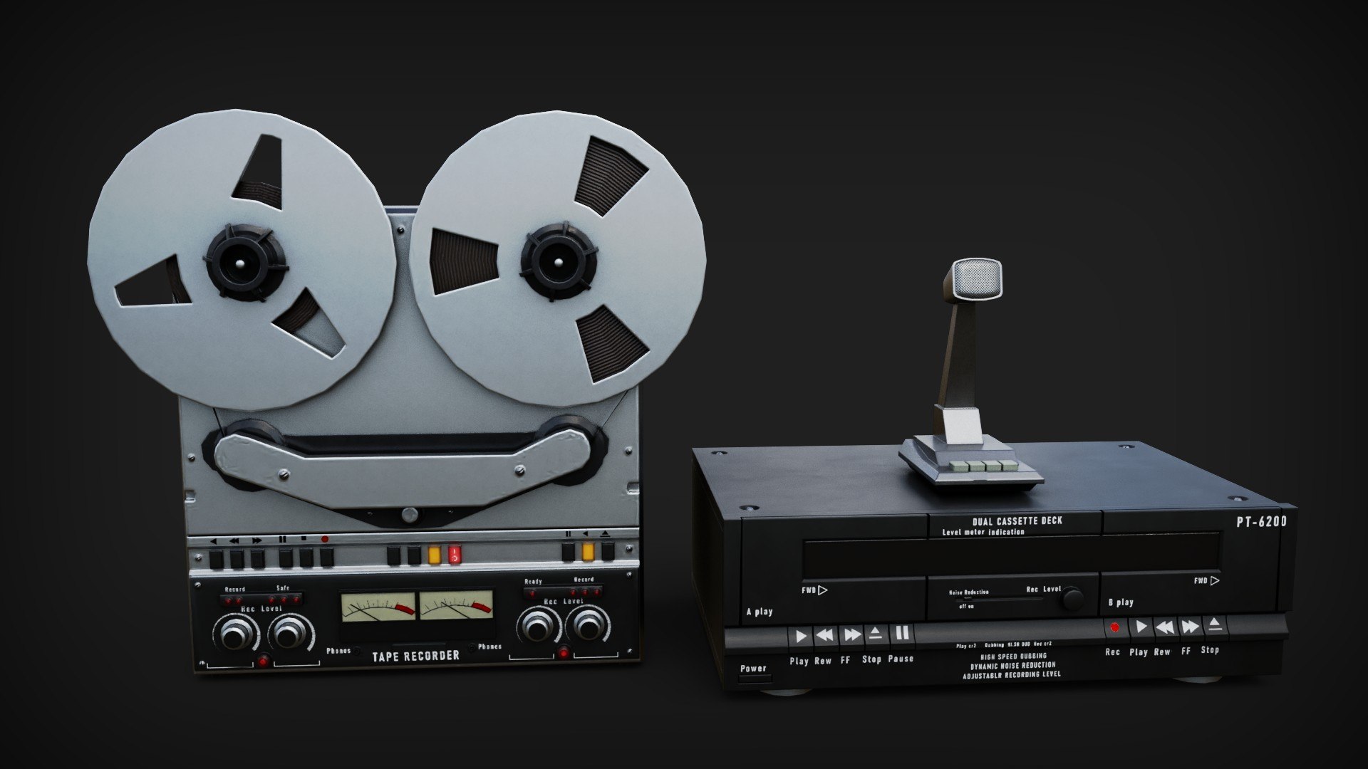 3D Reel Tape Deck Recorder Model - TurboSquid 2087814