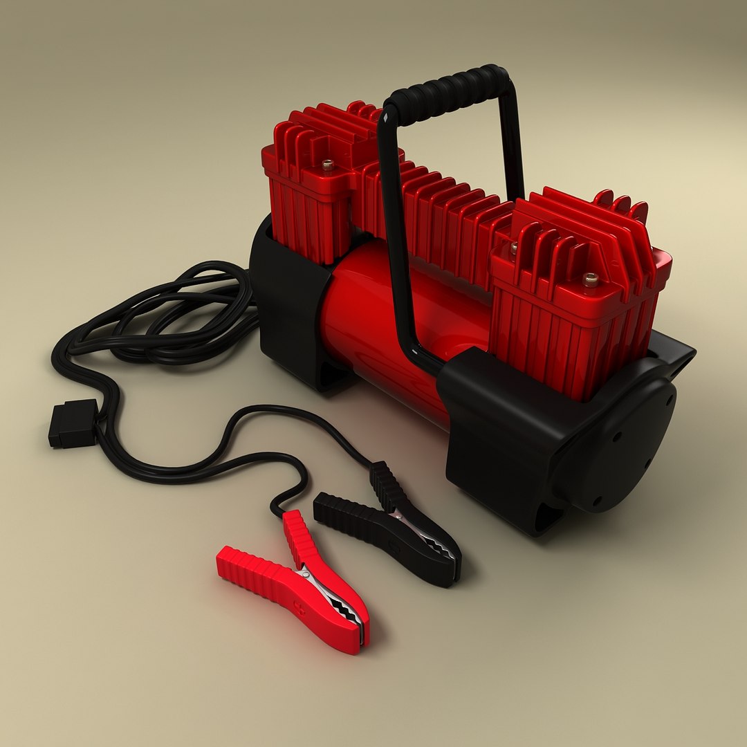 3d model of car compressor 1