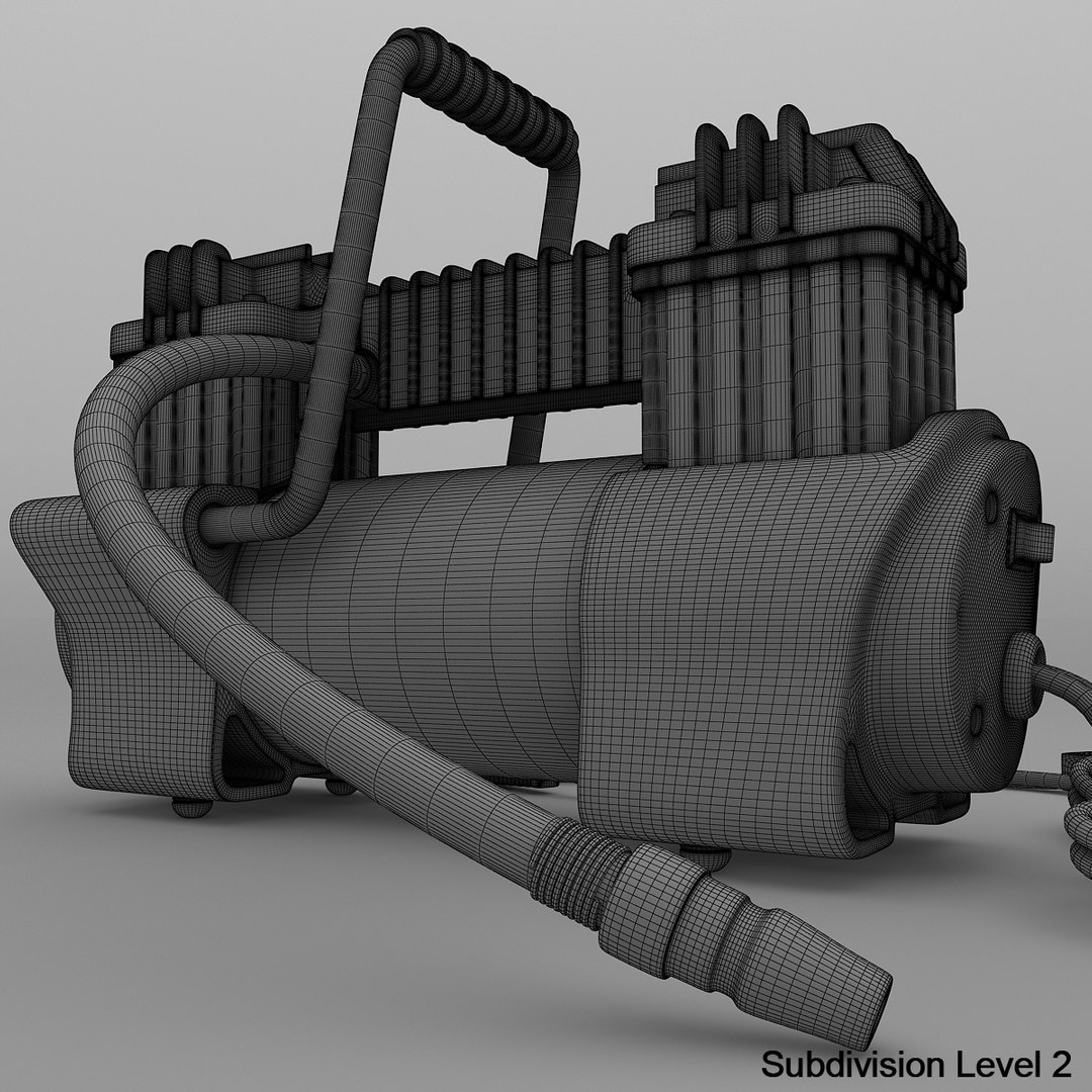 3d model of car compressor 1