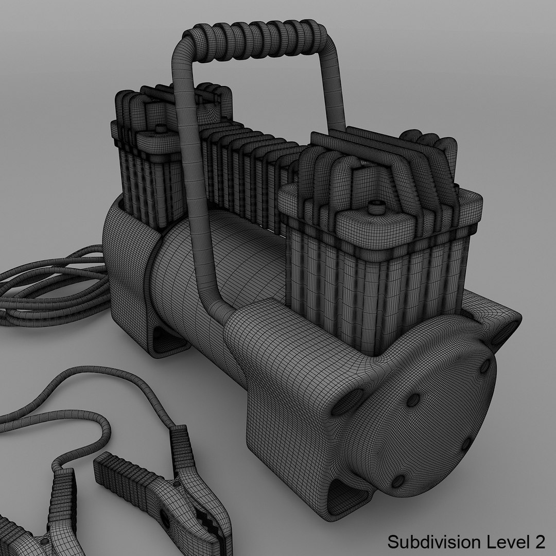 3d model of car compressor 1