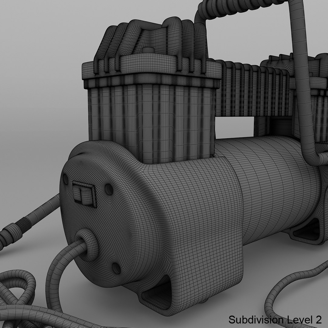 3d model of car compressor 1