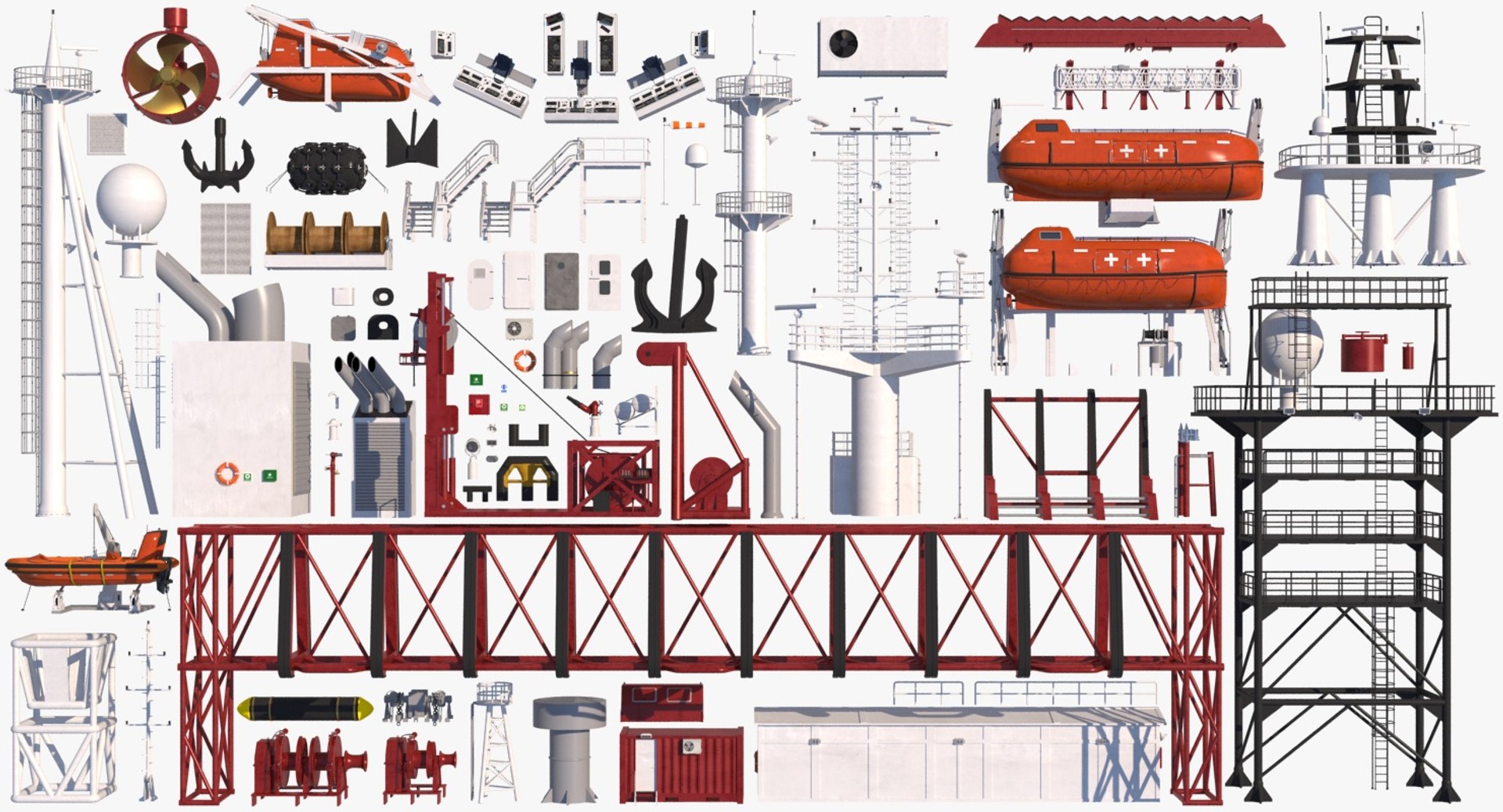 Offshore Kitbash Vessels Model - TurboSquid 1245572