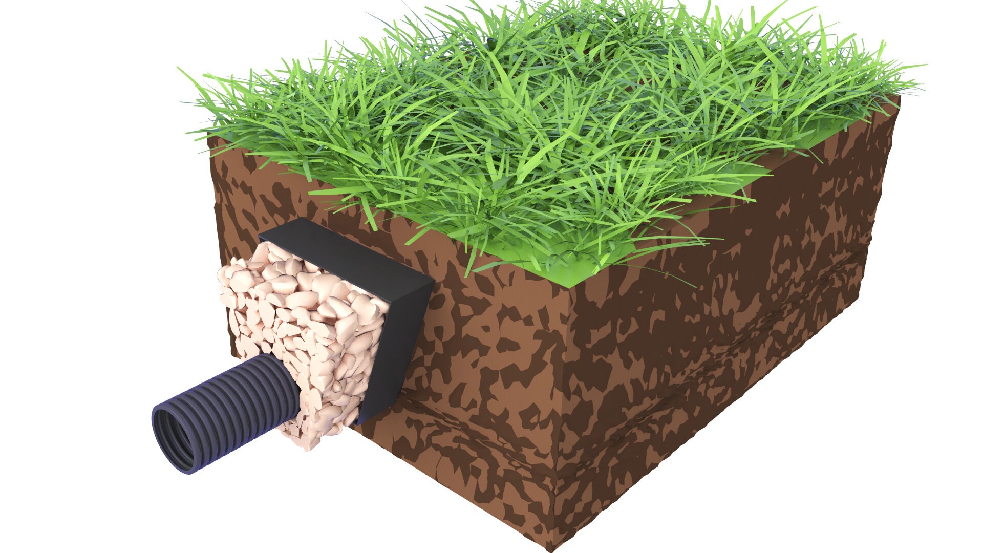 Diagram Underground Drain 1 3D - TurboSquid 2097056