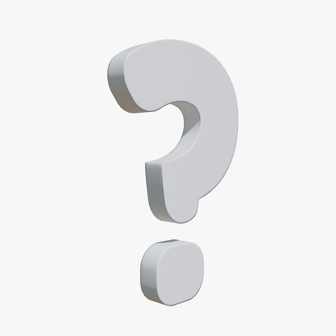 Question Symbol White 3D Model - TurboSquid 2295573