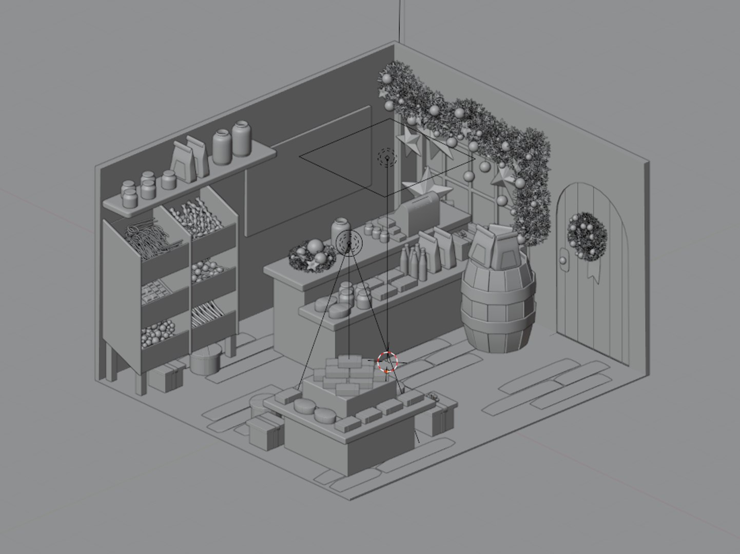 Christmas Gift Shop 3D Model - TurboSquid 1824613