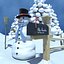 3ds Scene Winter Snowman Mailbox